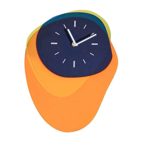 Postmodern Surreal Wall Clock – Moss and Fog