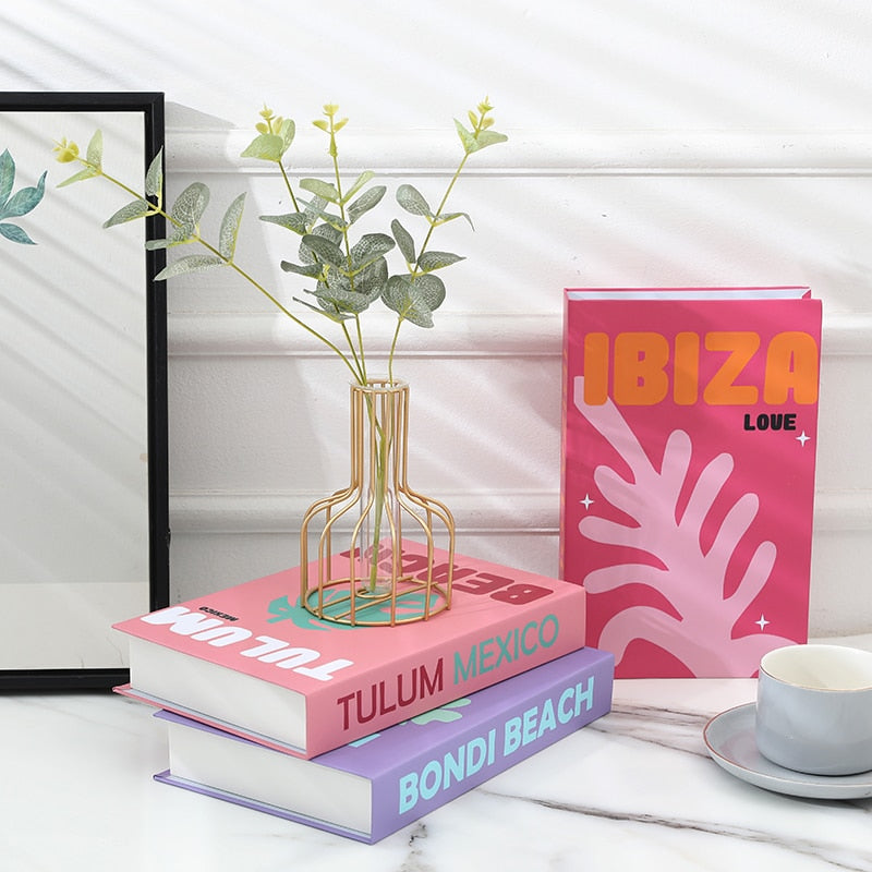 Vibrant Travel Fake Books With Storage – Moss and Fog