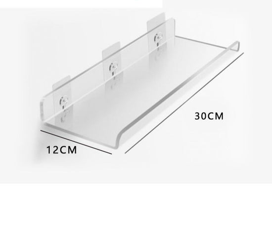 Floating Acrylic Shelf – Moss and Fog